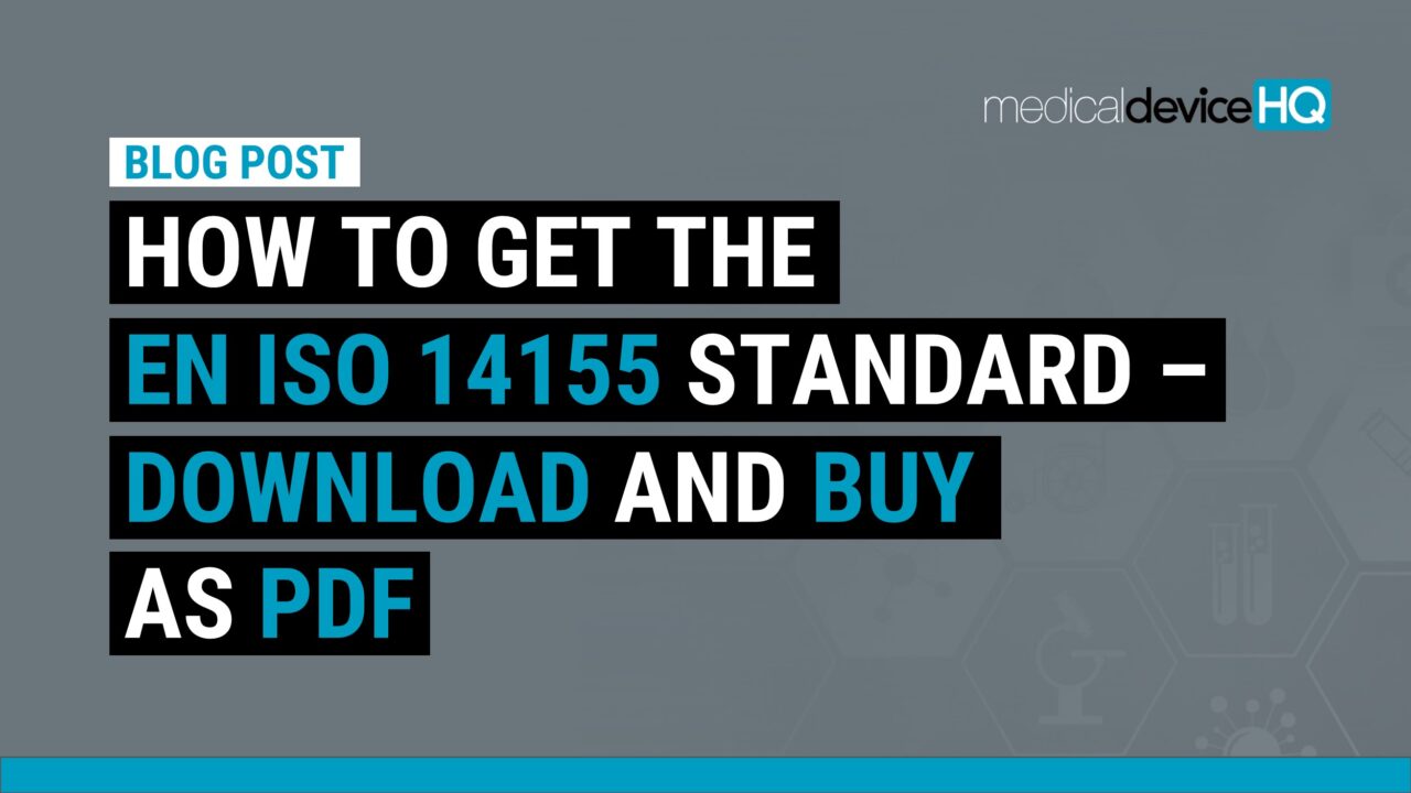 How to get the EN ISO 14155:2020 standard - PDF download / buy