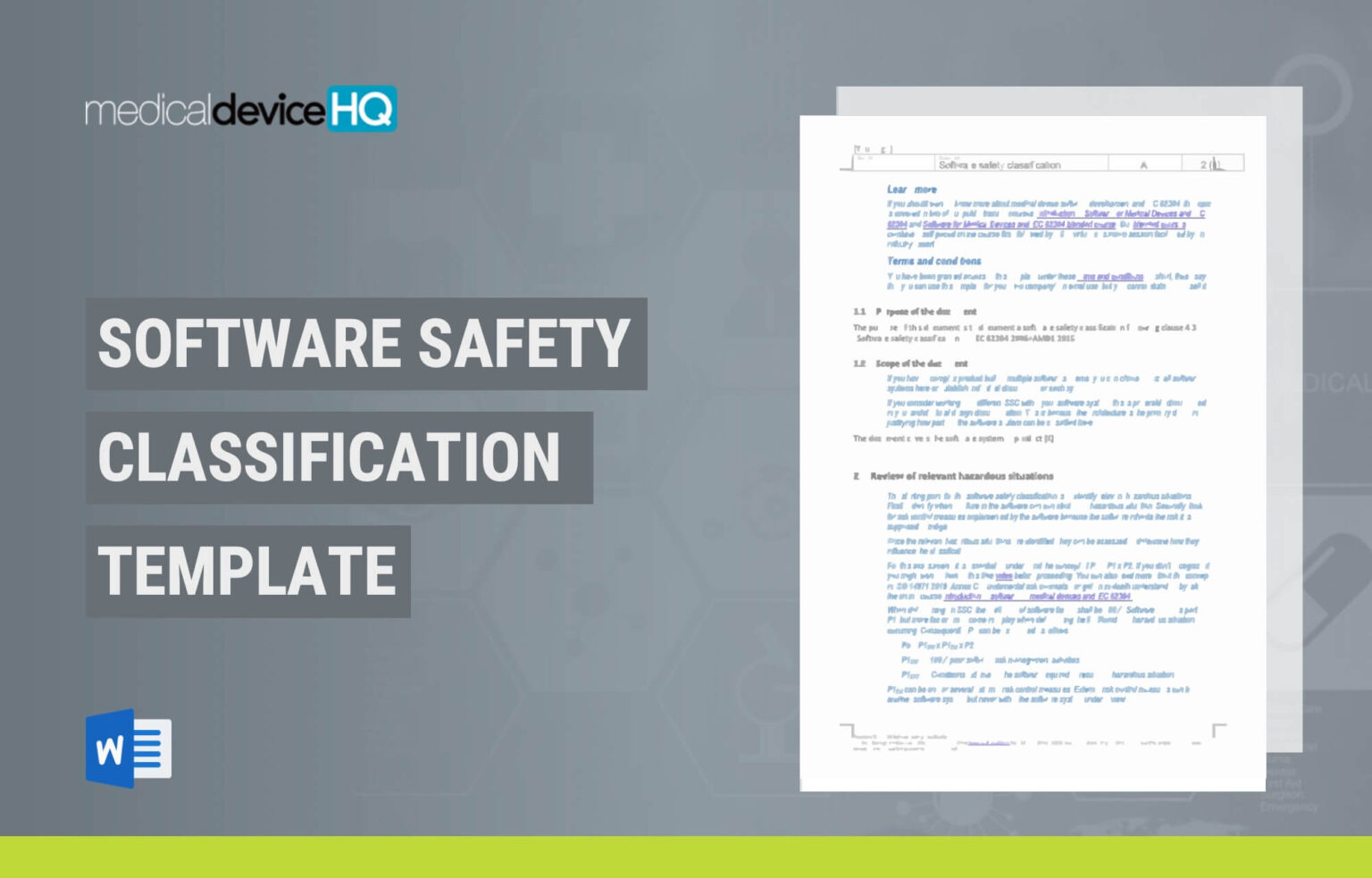 Software Safety Classification Template (IEC 62304, Medical Device ...