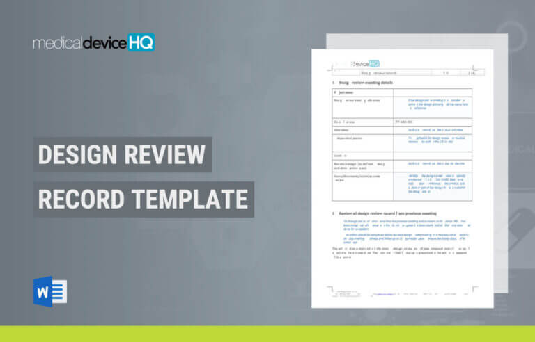 Design Review Record Template (ISO 13485, Medical Device) - Medical ...