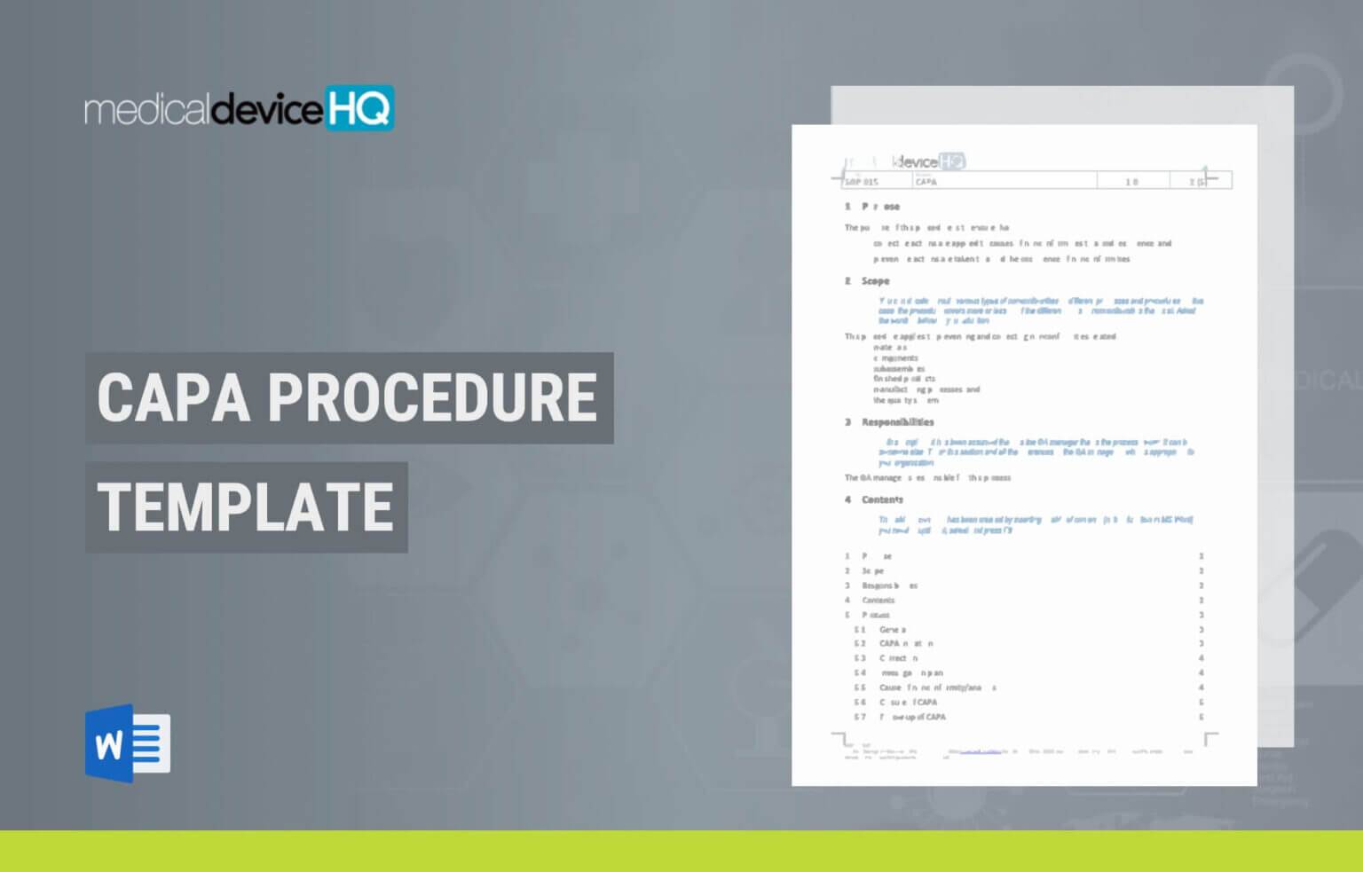 CAPA Procedure Template (ISO 13485, Medical Device) - Medical Device HQ