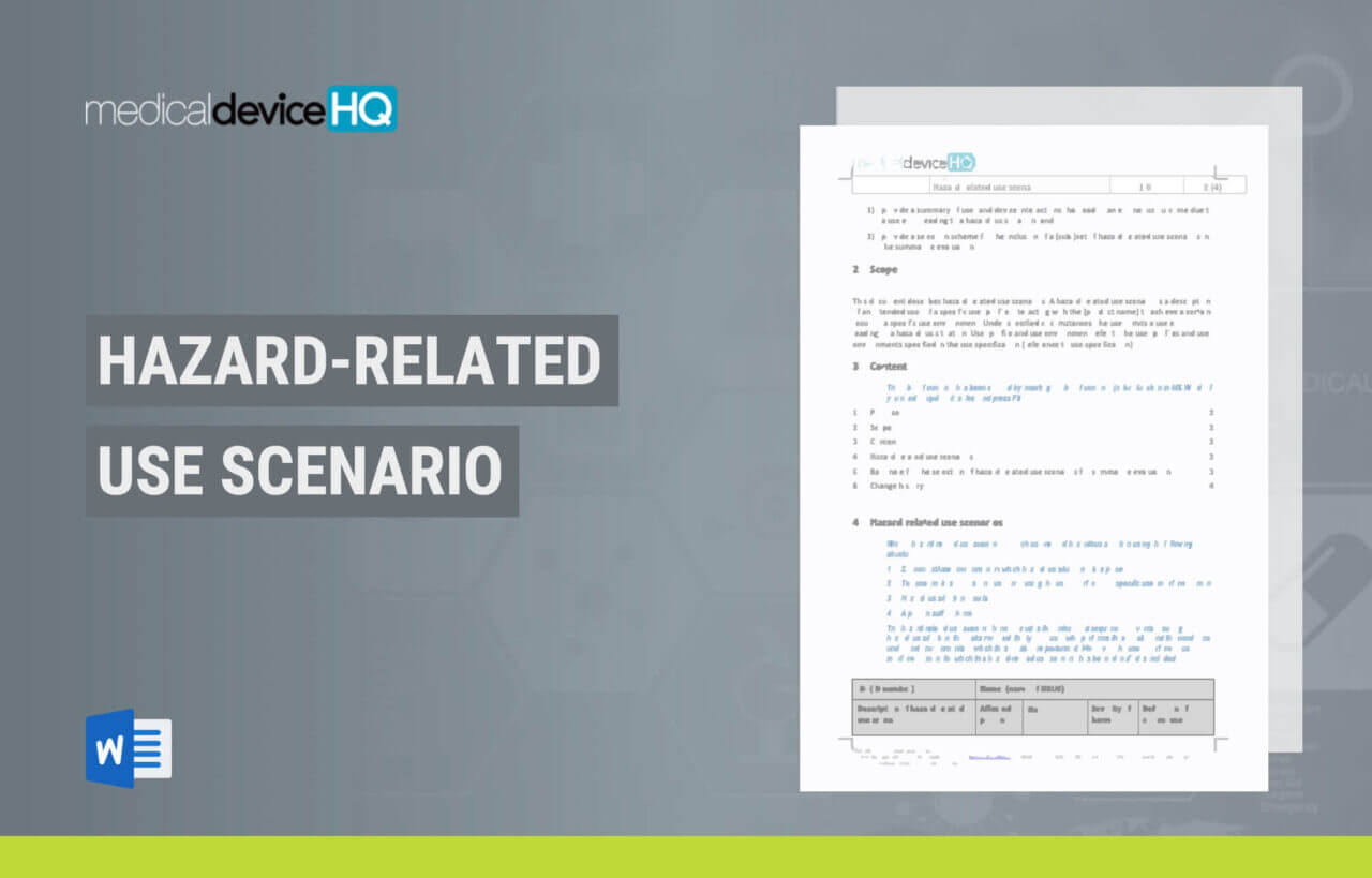 Hazard-Related Use Scenario Template | MedicalDeviceHQ