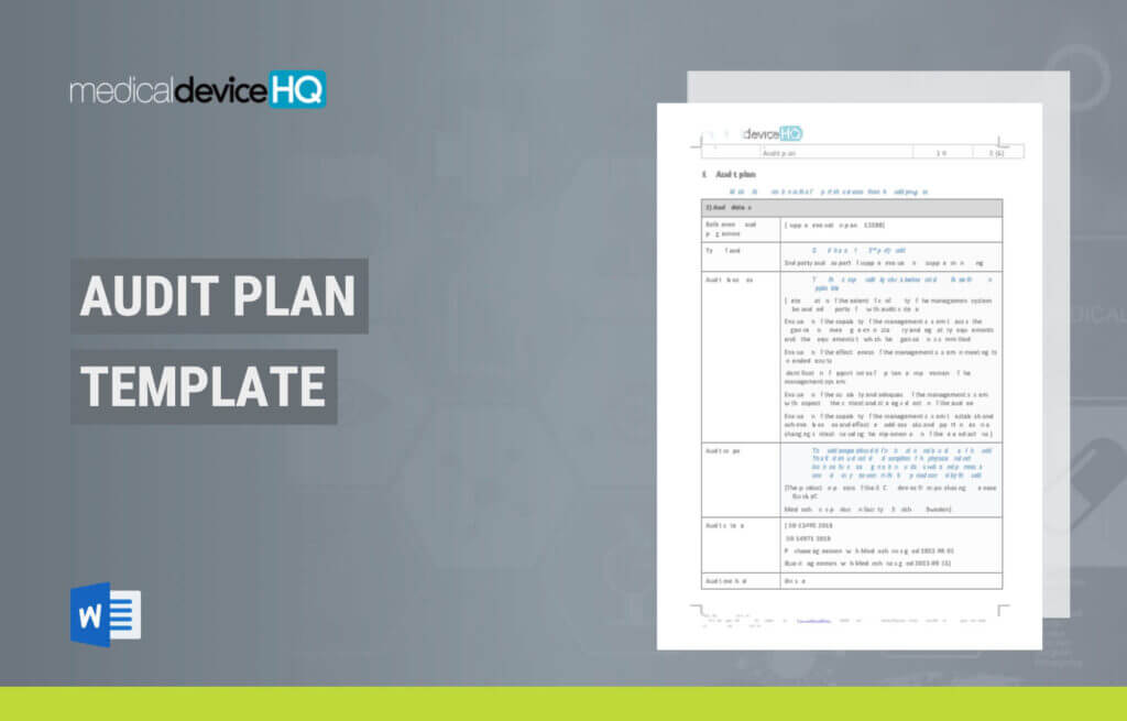 Audit Plan Template (ISO 13485, Medical Device) - Medical Device HQ